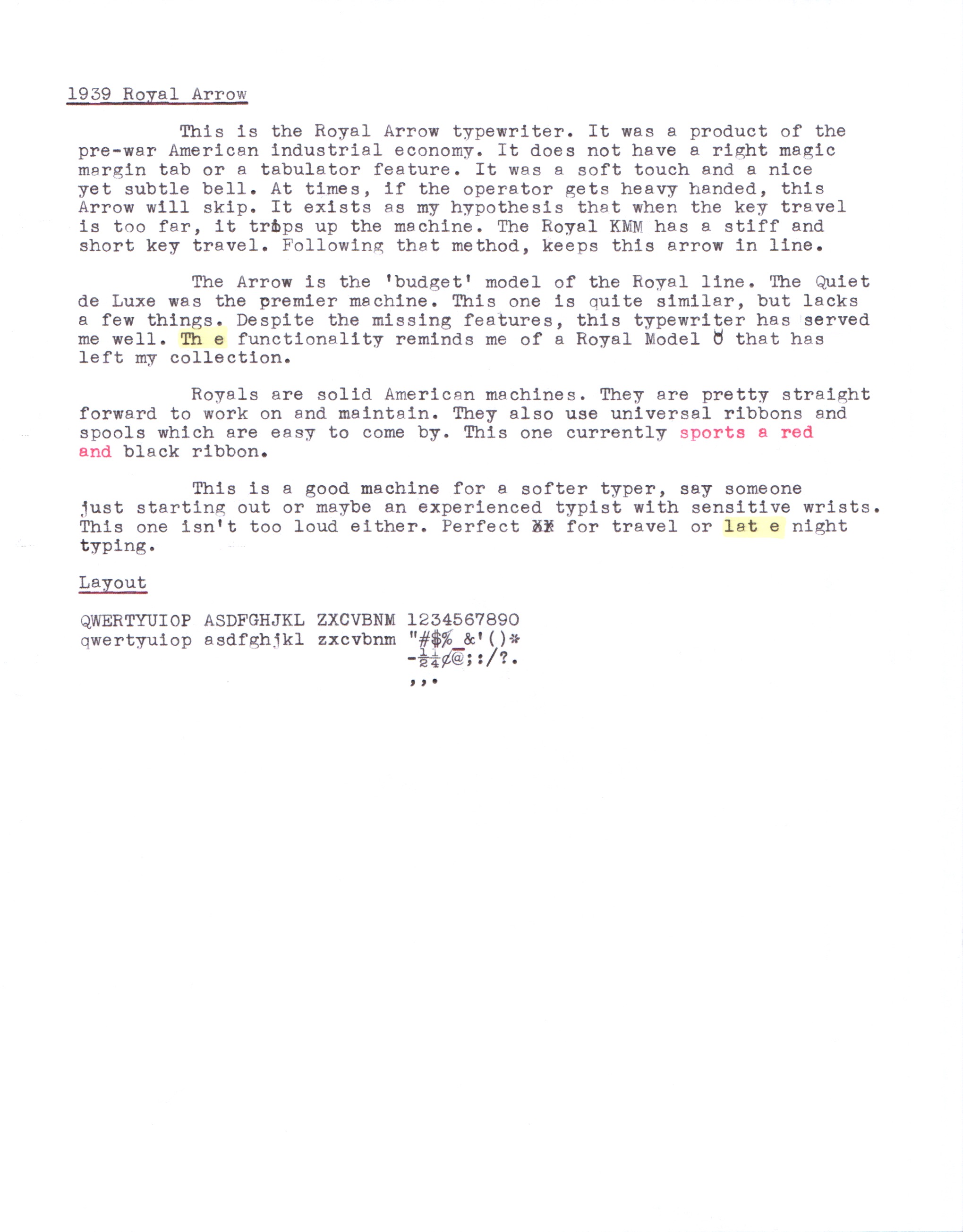 1939 Royal Arrow – Albertson Writes